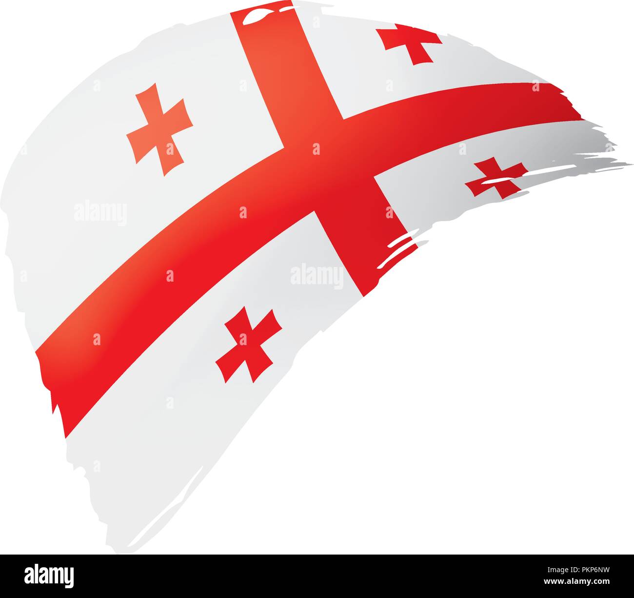 Georgia flag, vector illustration on a white background Stock Vector ...