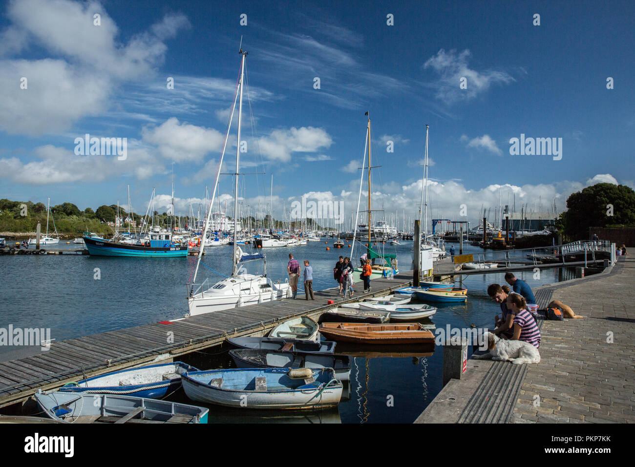 Lymington harbour lymington estuary hampshire hi-res stock photography ...