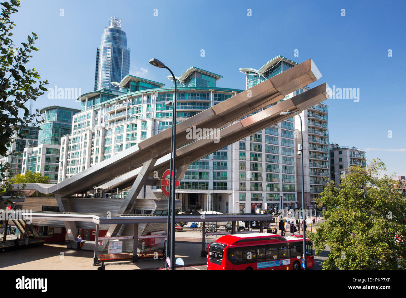 The solar panel covered roof of Vauxhall bus station, London, UK Stock ...