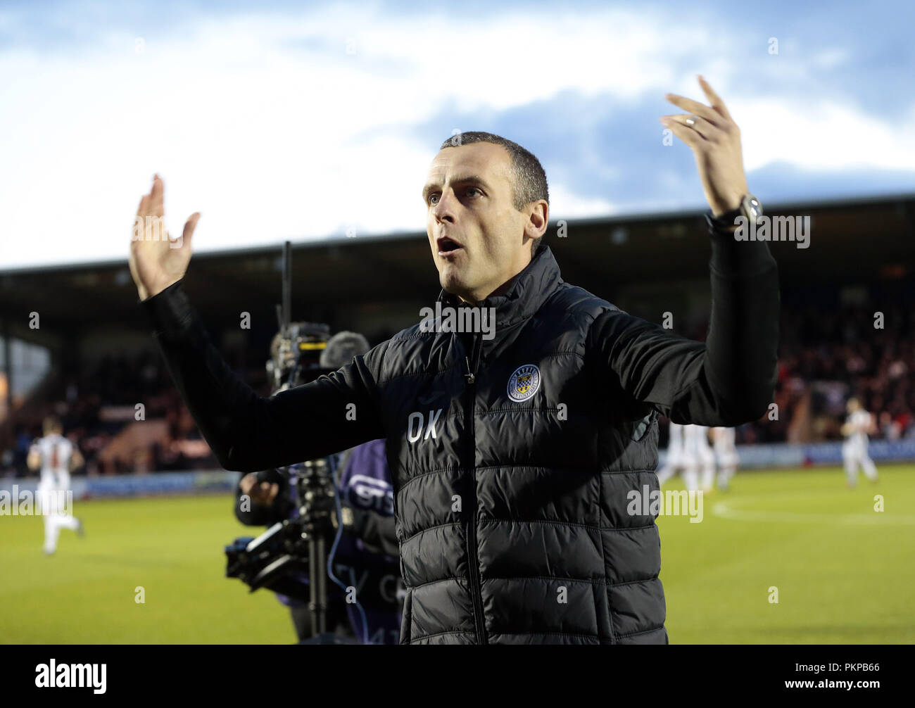 St Mirren manager Oran Kearney before the Scottish Premiership match at ...