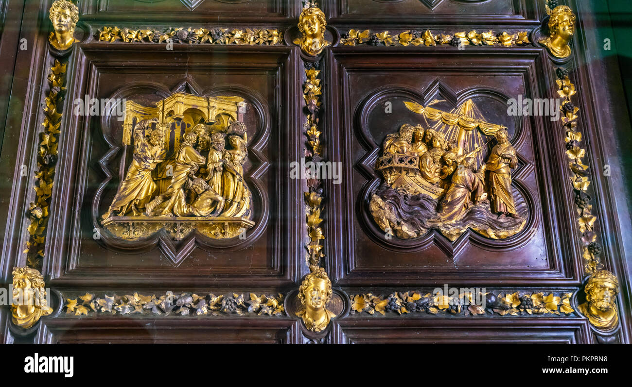 Jesus Christ Temple Boat Pictures Door Duomo Cathedral Church Florence ...