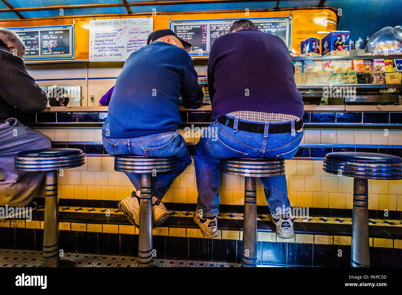 Blue Moon Diner Gardner, Massachusetts, USA Stock Photo - Alamy
