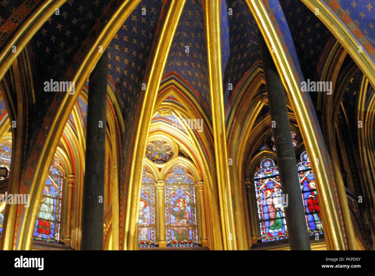 The Sainte Chapelle Holy Chapel in Paris, France. The Sainte Chapelle ...