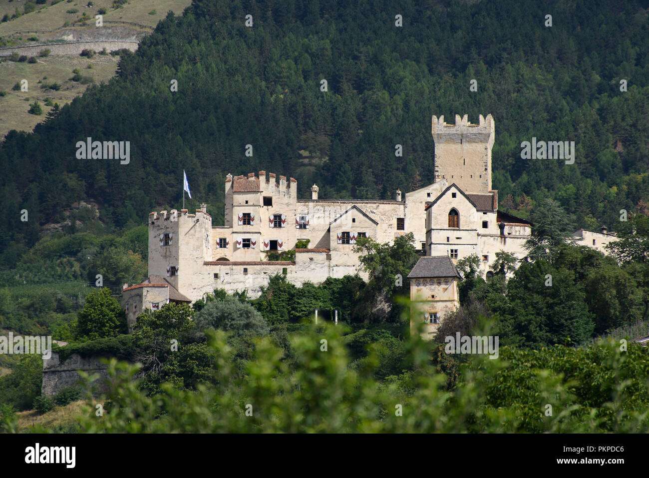 The medieval castle of Churburg in the village of Schluderns in ...