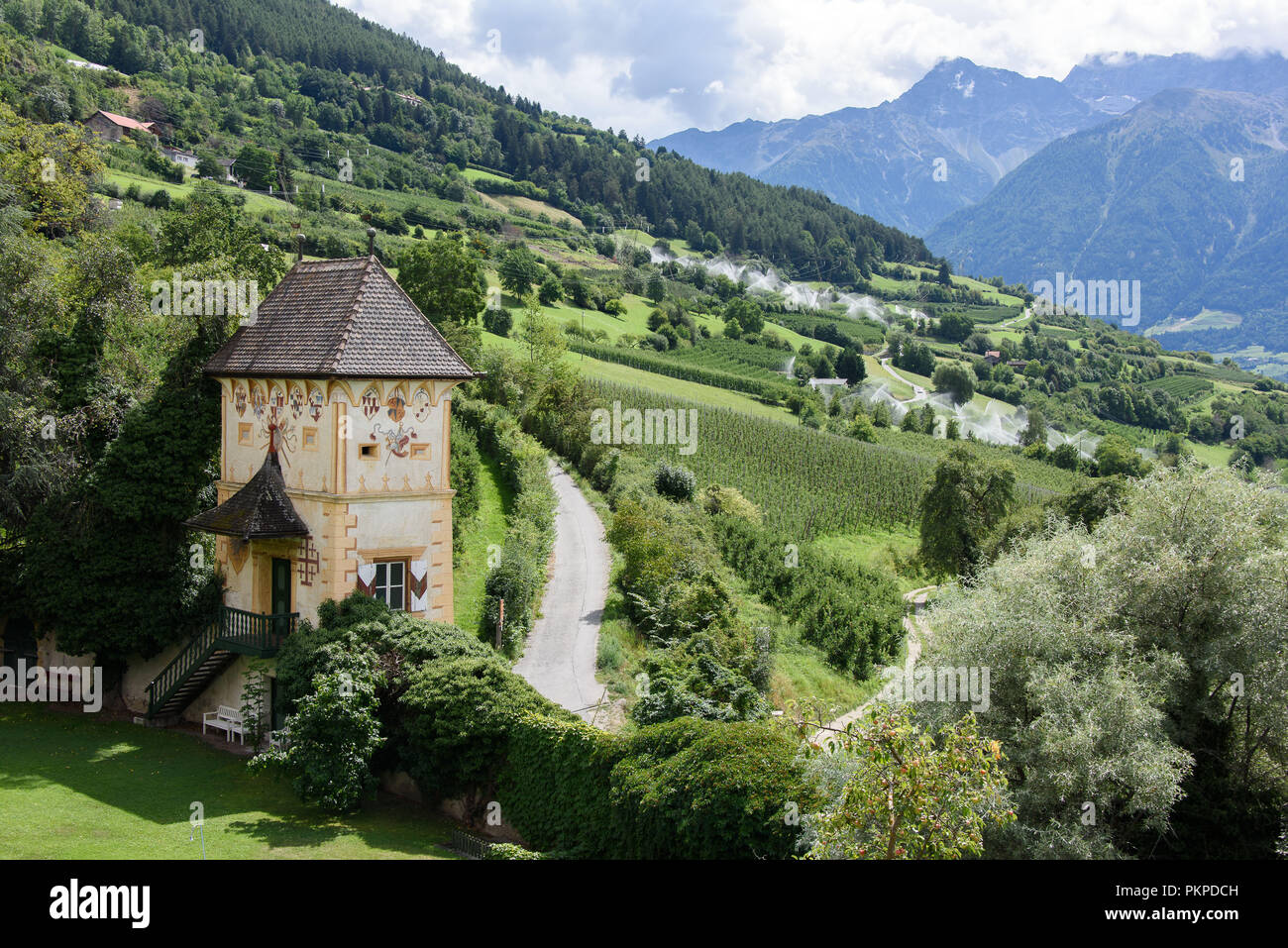The medieval castle of Churburg in the village of Schluderns in ...