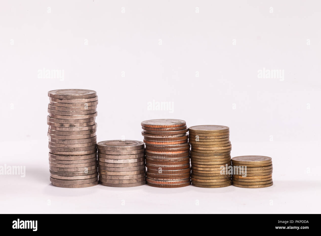 money medal of different types on white background with clipping path ...