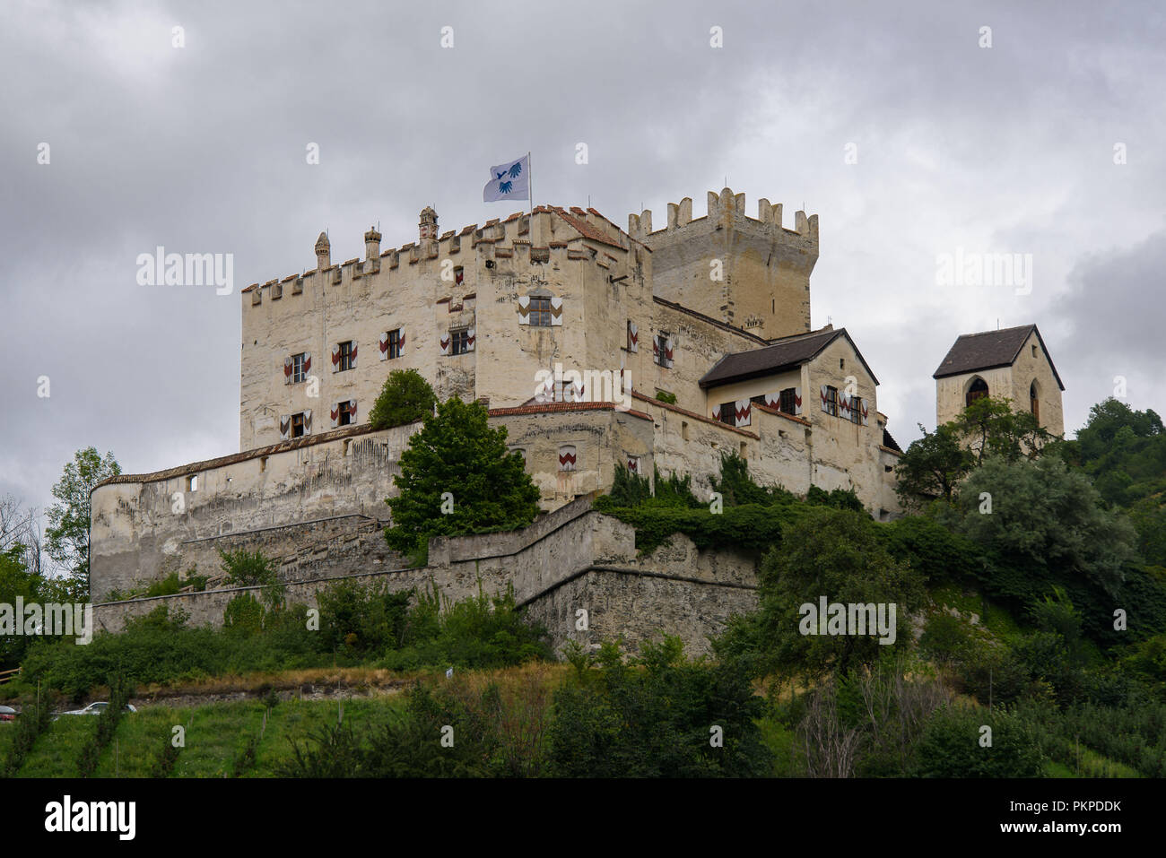 The medieval castle of Churburg in the village of Schluderns in ...