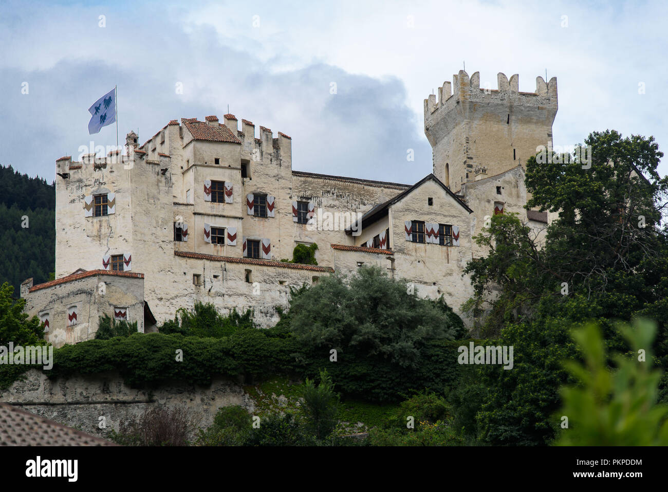 The medieval castle of Churburg in the village of Schluderns in ...