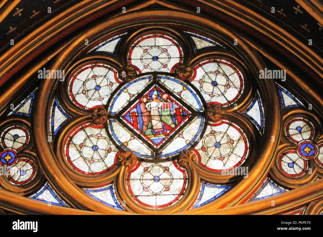 The Sainte Chapelle Holy Chapel in Paris, France. The Sainte Chapelle ...