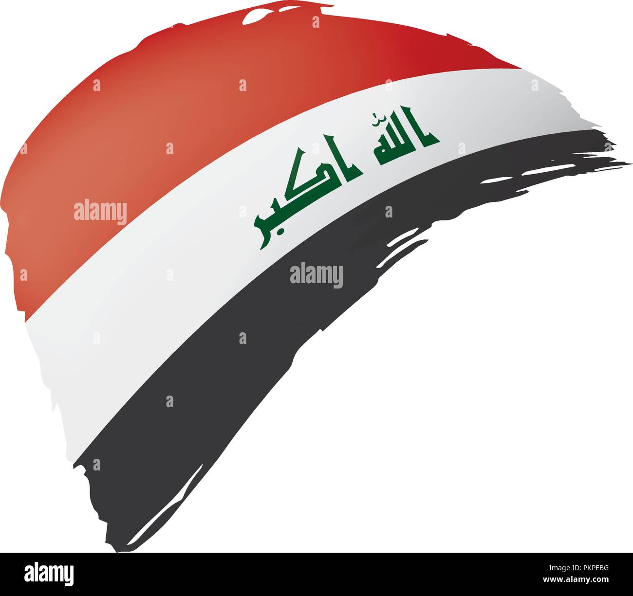 Iraqi flag, vector illustration on a white background Stock Vector ...