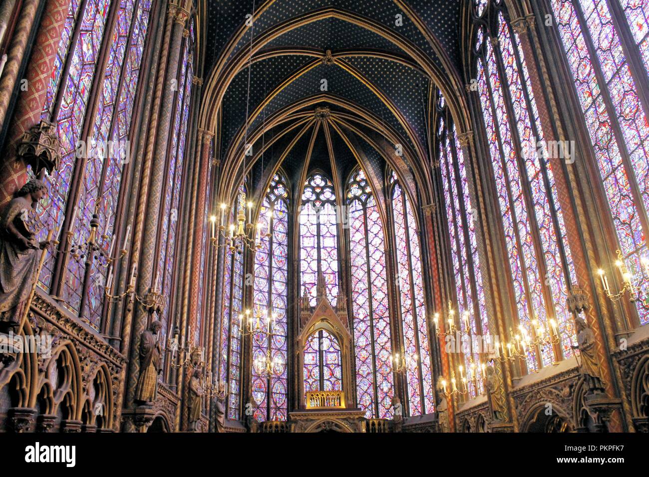 The Sainte Chapelle Holy Chapel in Paris, France. The Sainte Chapelle ...