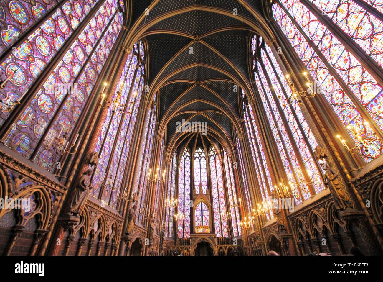 The Sainte Chapelle Holy Chapel in Paris, France. The Sainte Chapelle ...