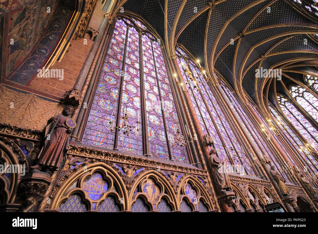 The Sainte Chapelle Holy Chapel in Paris, France. The Sainte Chapelle ...
