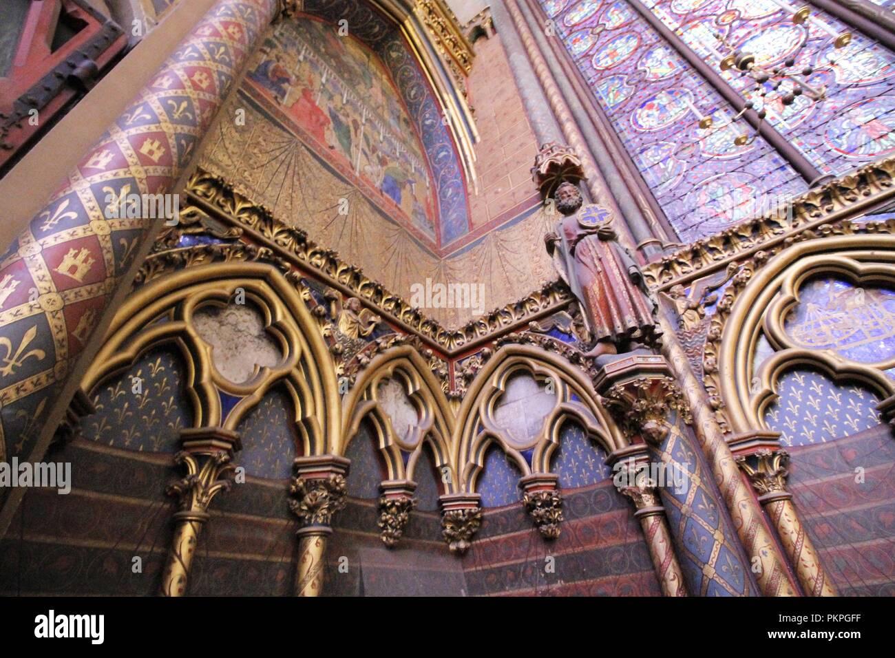 The Sainte Chapelle Holy Chapel in Paris, France. The Sainte Chapelle ...