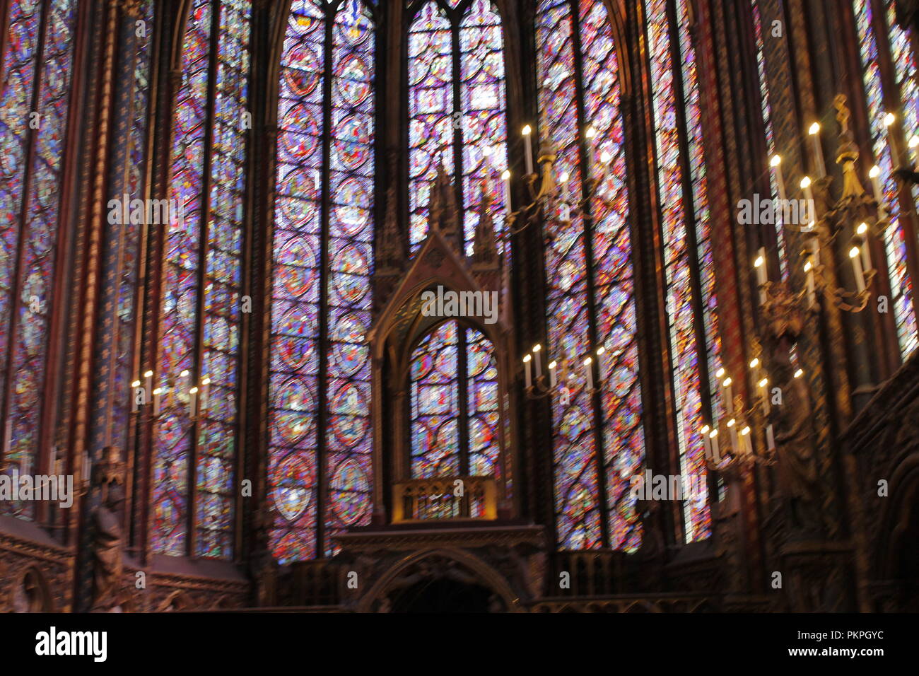 The Sainte Chapelle Holy Chapel in Paris, France. The Sainte Chapelle ...