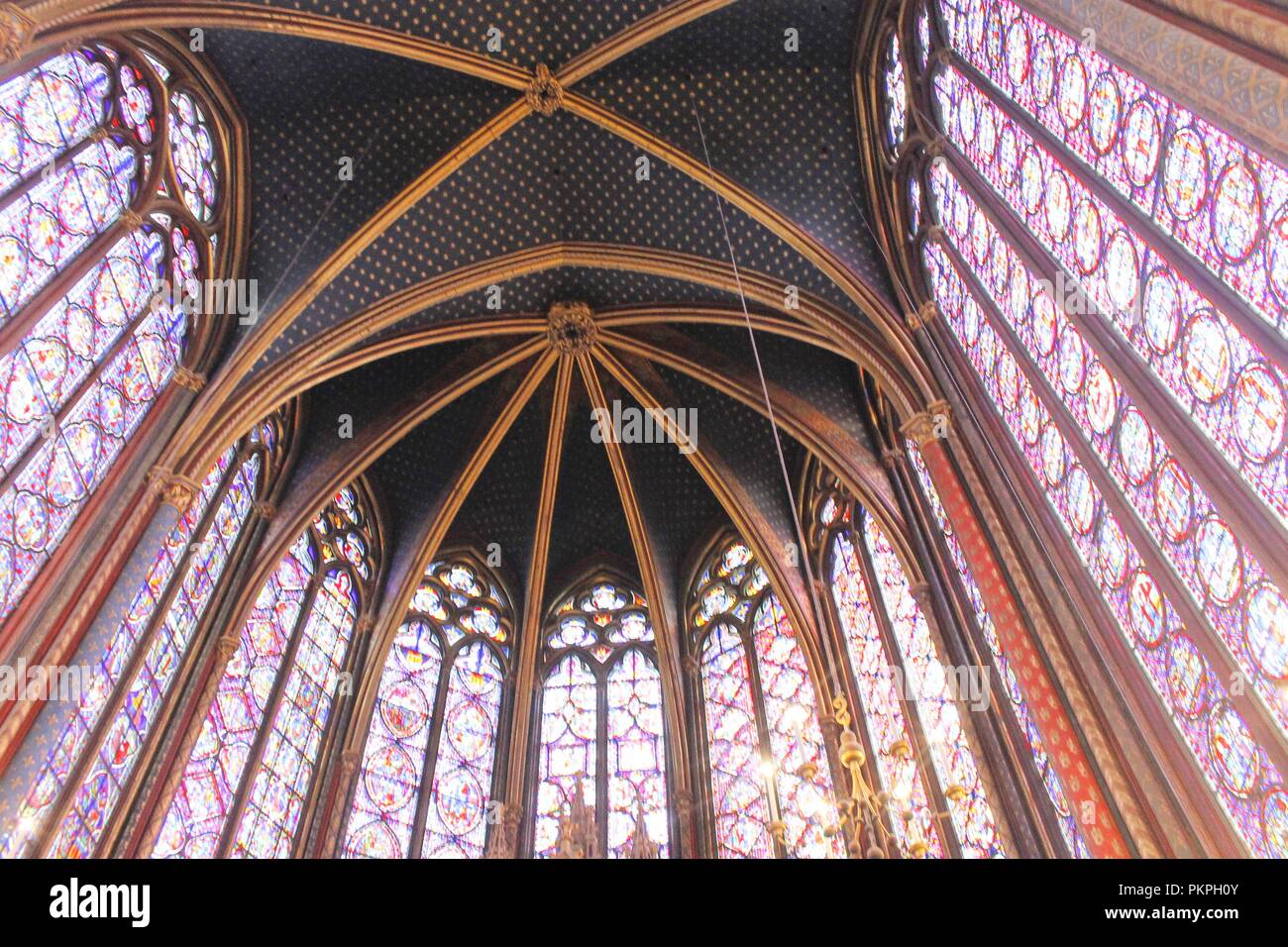 The Sainte Chapelle Holy Chapel in Paris, France. The Sainte Chapelle ...