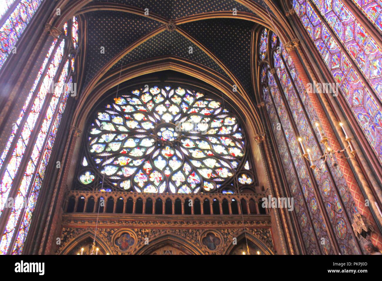 The Sainte Chapelle Holy Chapel in Paris, France. The Sainte Chapelle ...