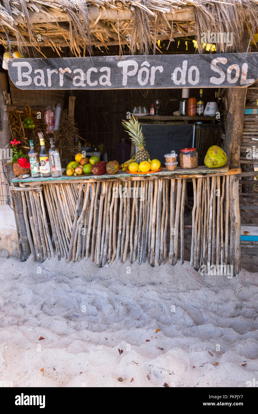CAIRU, BRAZIL - CIRCA FEBRUARY, 2018: Rustic Brazilian beach shack ...