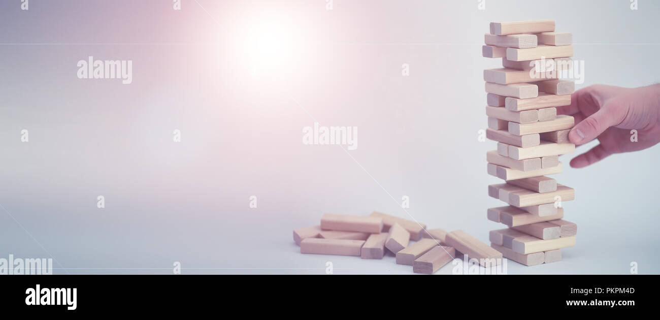 Board game tower of wood sticks Stock Photo - Alamy