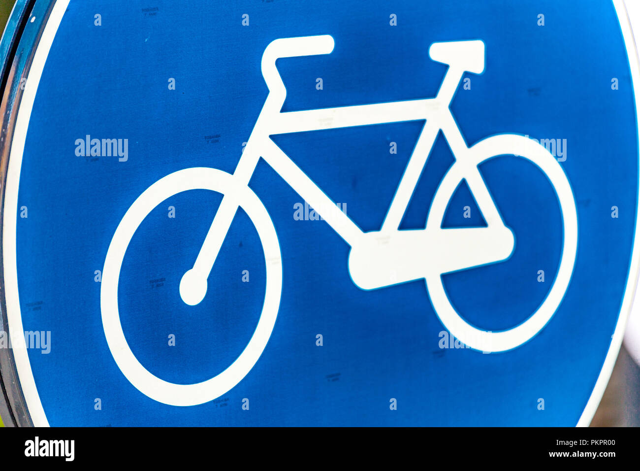 street signboard of bike path Stock Photo - Alamy
