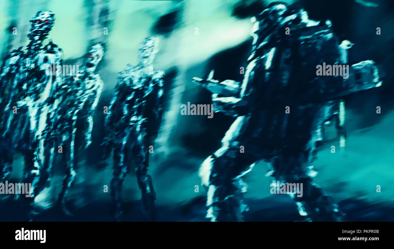 Attack zombies inside tomb. Genre of horror. Blue background Stock ...