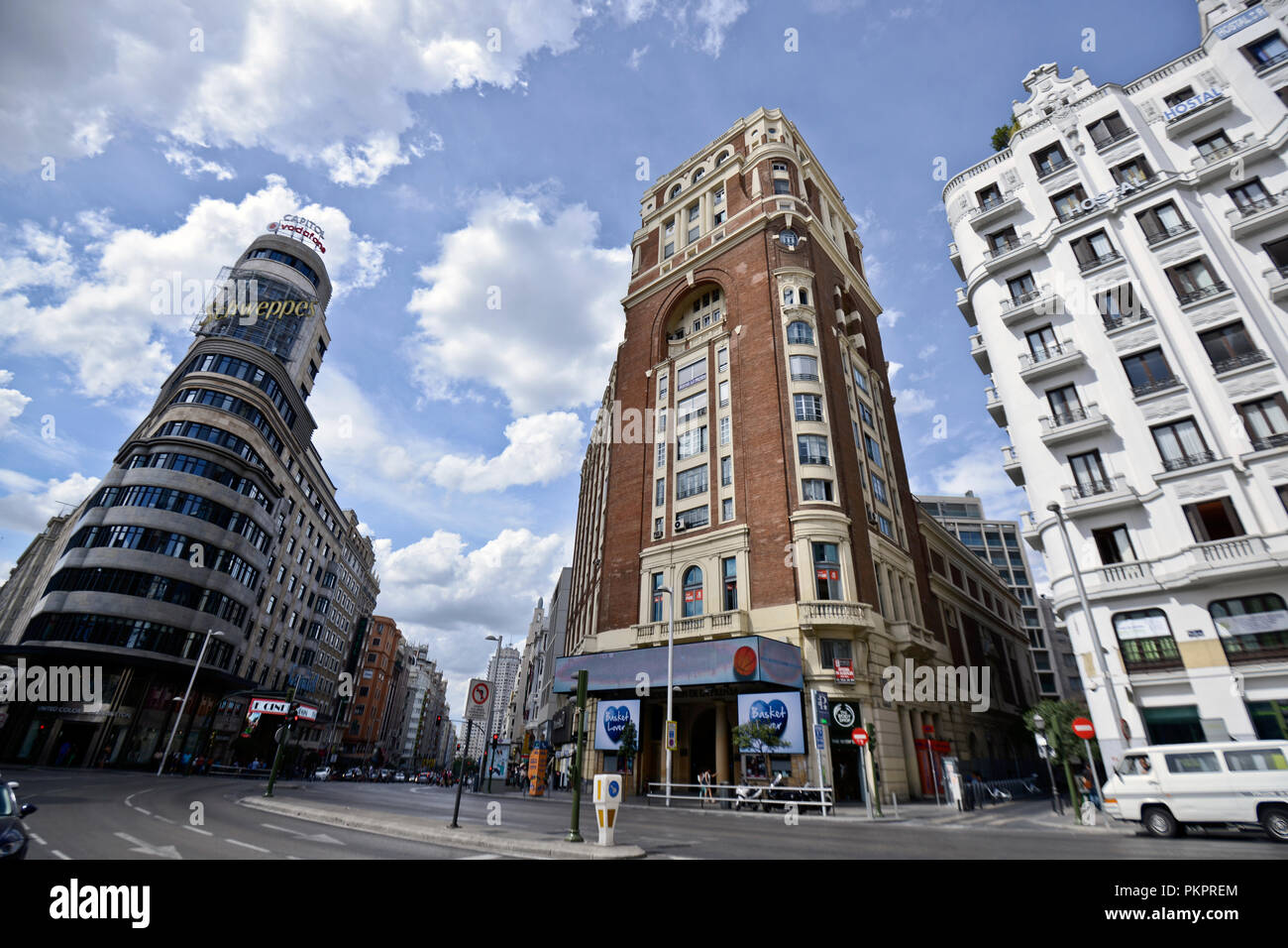 Gran Via, Madrid, Spain Stock Photo - Alamy