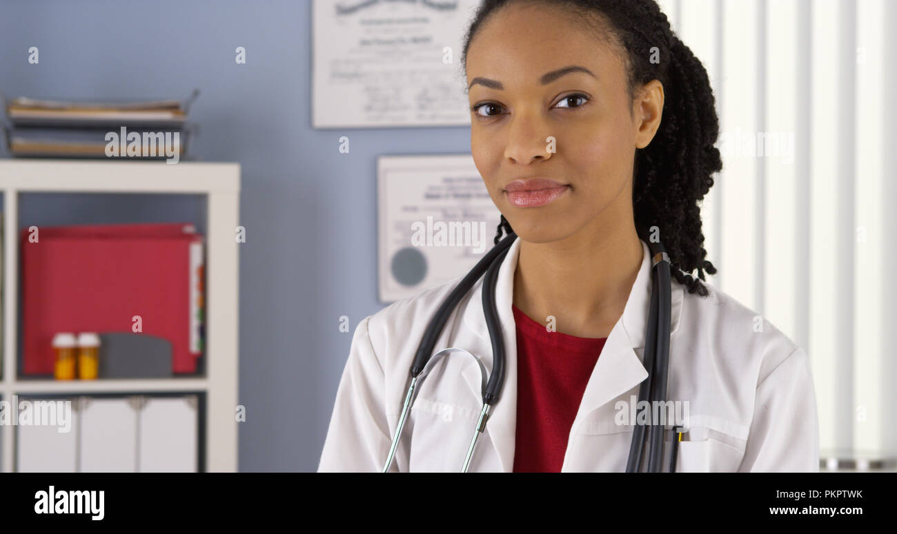 Close up of Black woman doctor looking at camera Stock Photo - Alamy