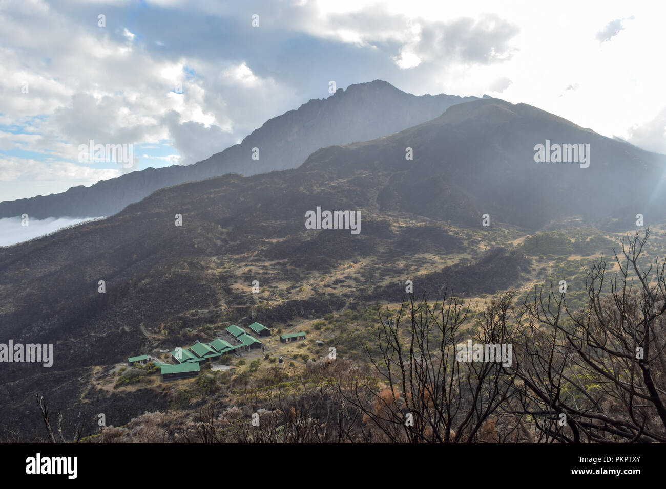 Mount Meru seen from Little Meru, Arusha National Park, Tanzania Stock ...