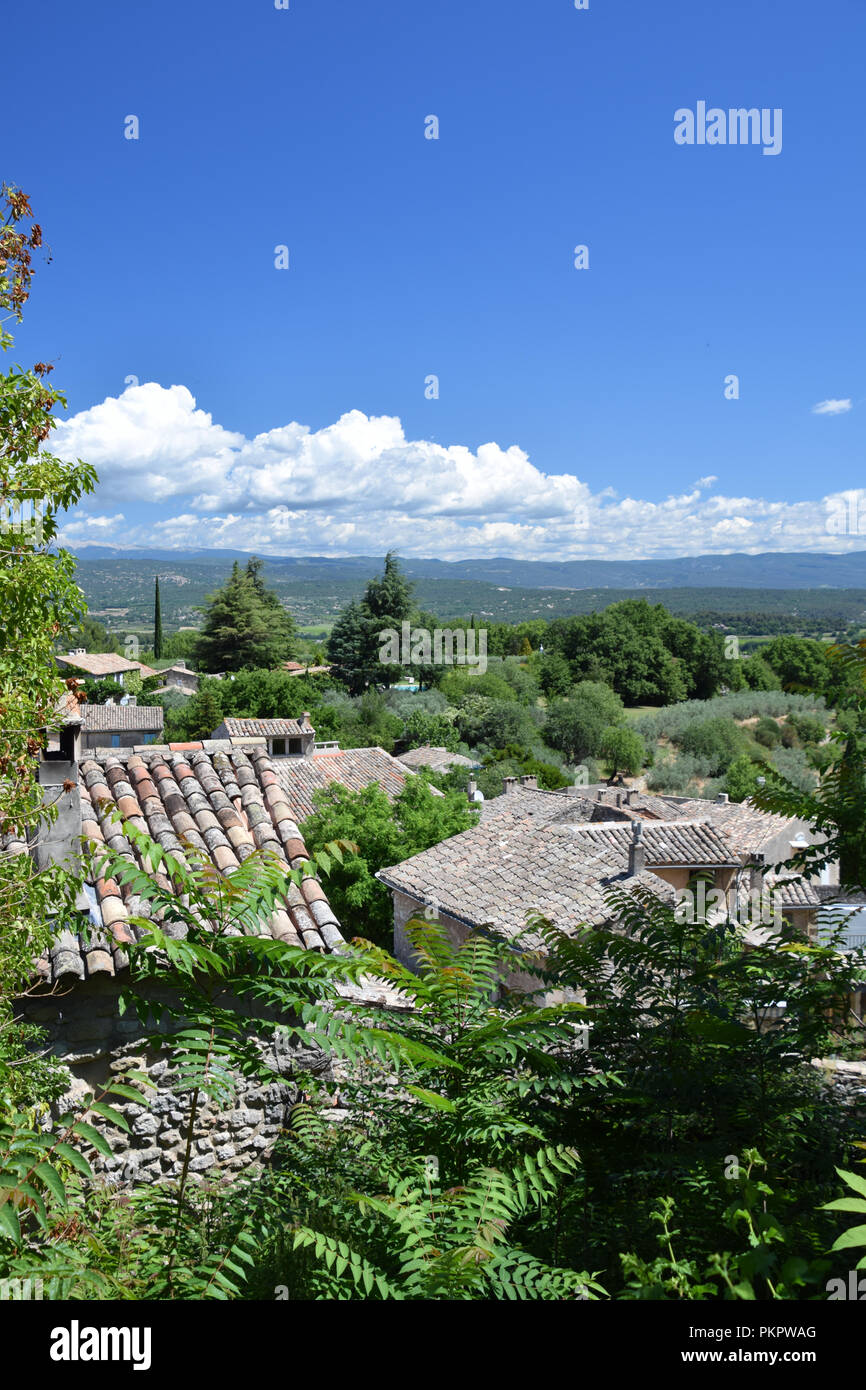 Views of the countryside surrounding the medieval hilltop village of ...