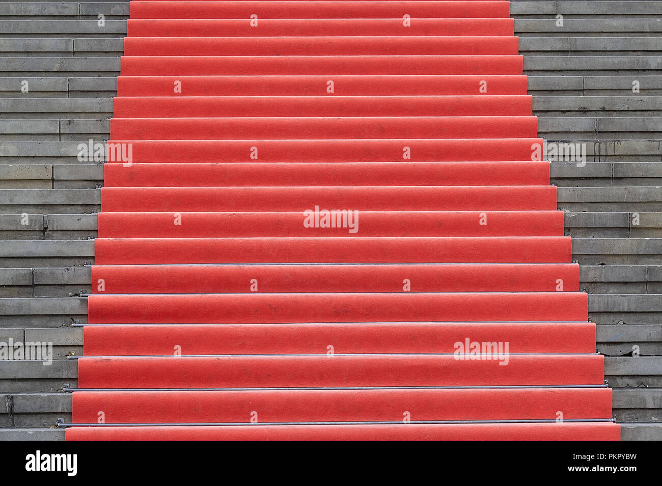 Red Carpet on stone steps Stock Photo - Alamy