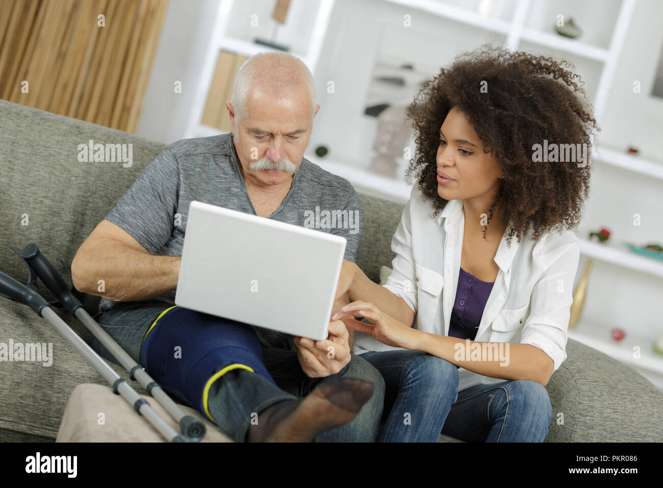 Injured old man hi-res stock photography and images - Alamy