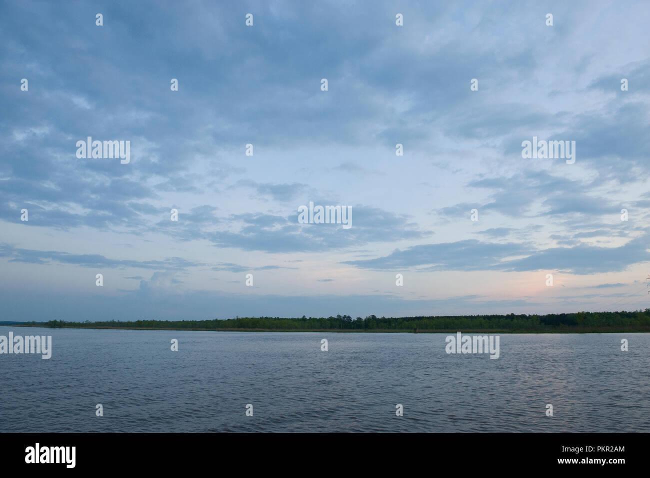 Sunset on the Mattaponi River near the King and Queen Court House in ...