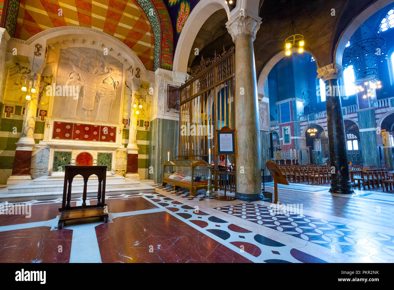 LONDON UK MAY 13 2018 The Interior Of Westminster Cathedral With LONDON UK MAY 13 2018 The Interior Of Westminster Cathedral With