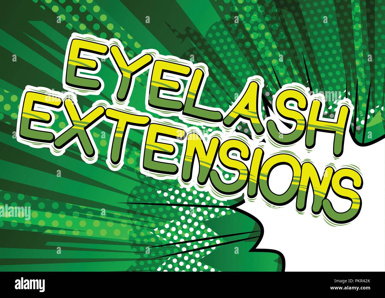 Eyelash Extensions - Vector illustrated comic book style phrase Stock ...