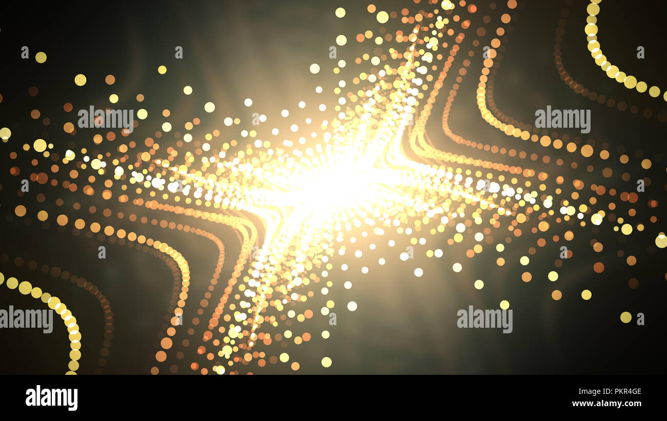 Particle Wave Background with Glittering Particles. 8K Ultra HD ...
