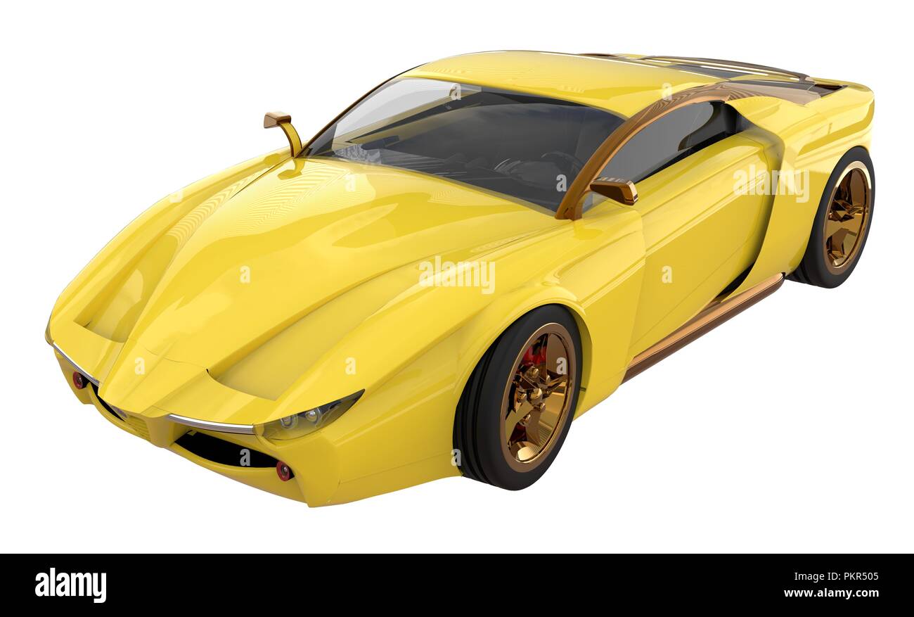 3D illustration concept car isolated on white background Stock Photo ...