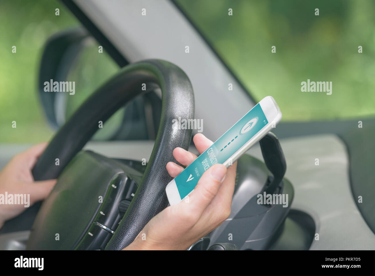 Connecting smart phone to the car audio system using wireless ...