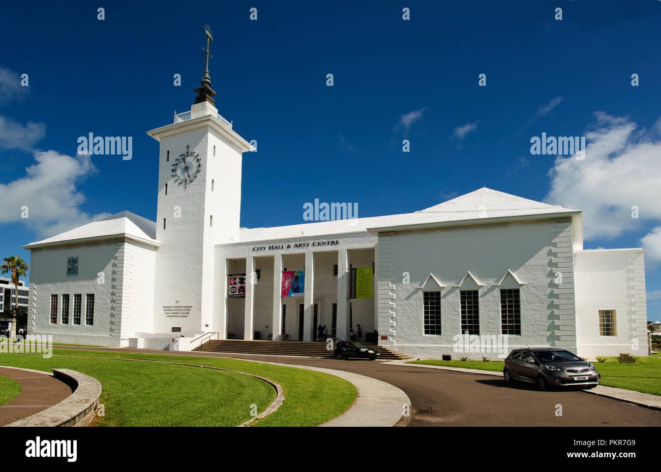 Atlantic Ocean, Bermuda, Hamilton, City Hall and Arts Centre, 1960 ...