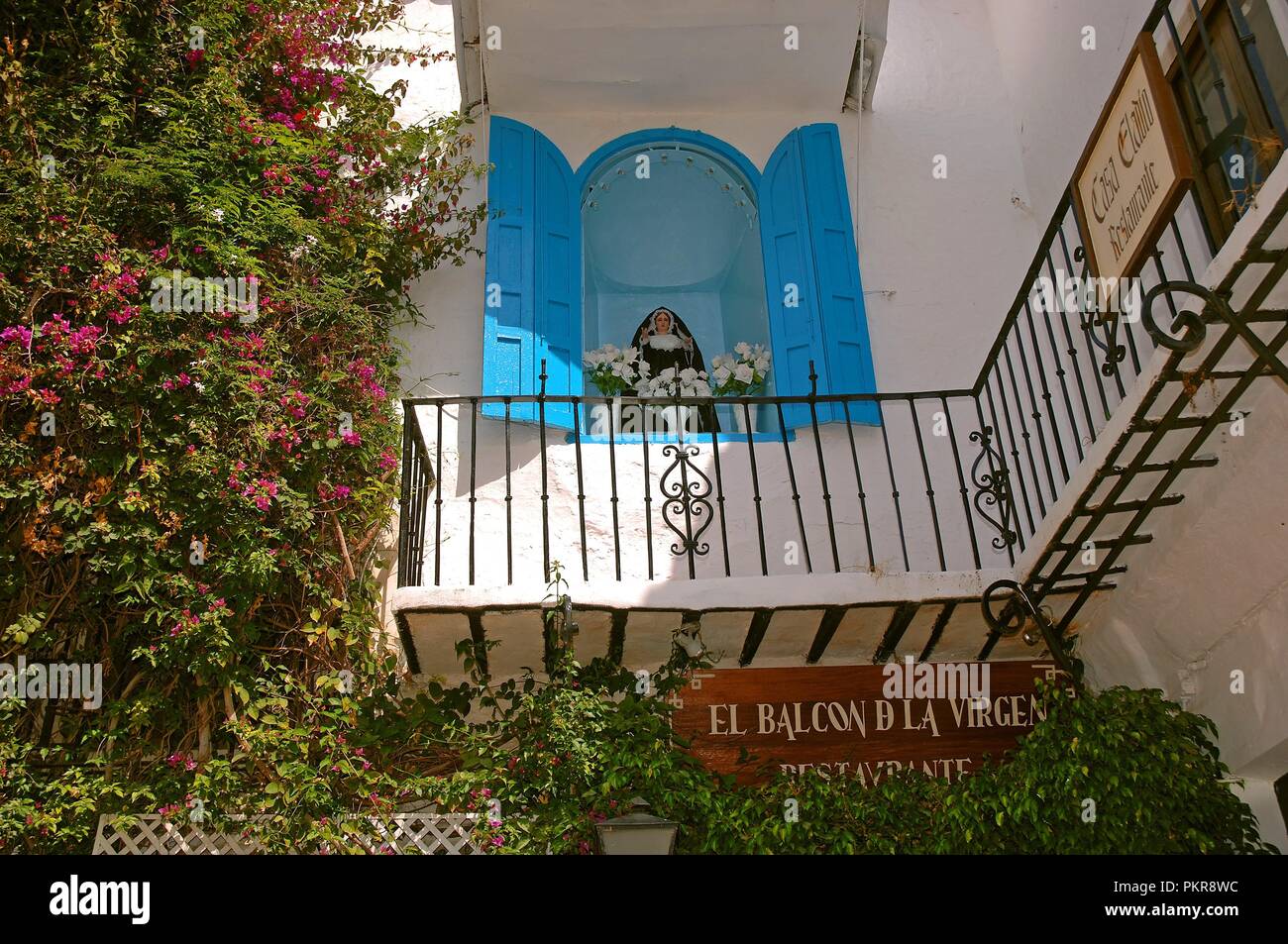 The balcony of the Virgin, Old town, Marbella, Malaga province, Region ...