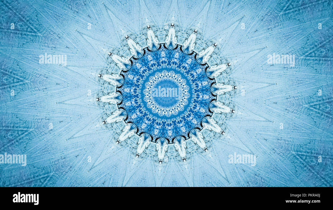 Specific blue ice designed fractal pattern background Stock Photo - Alamy