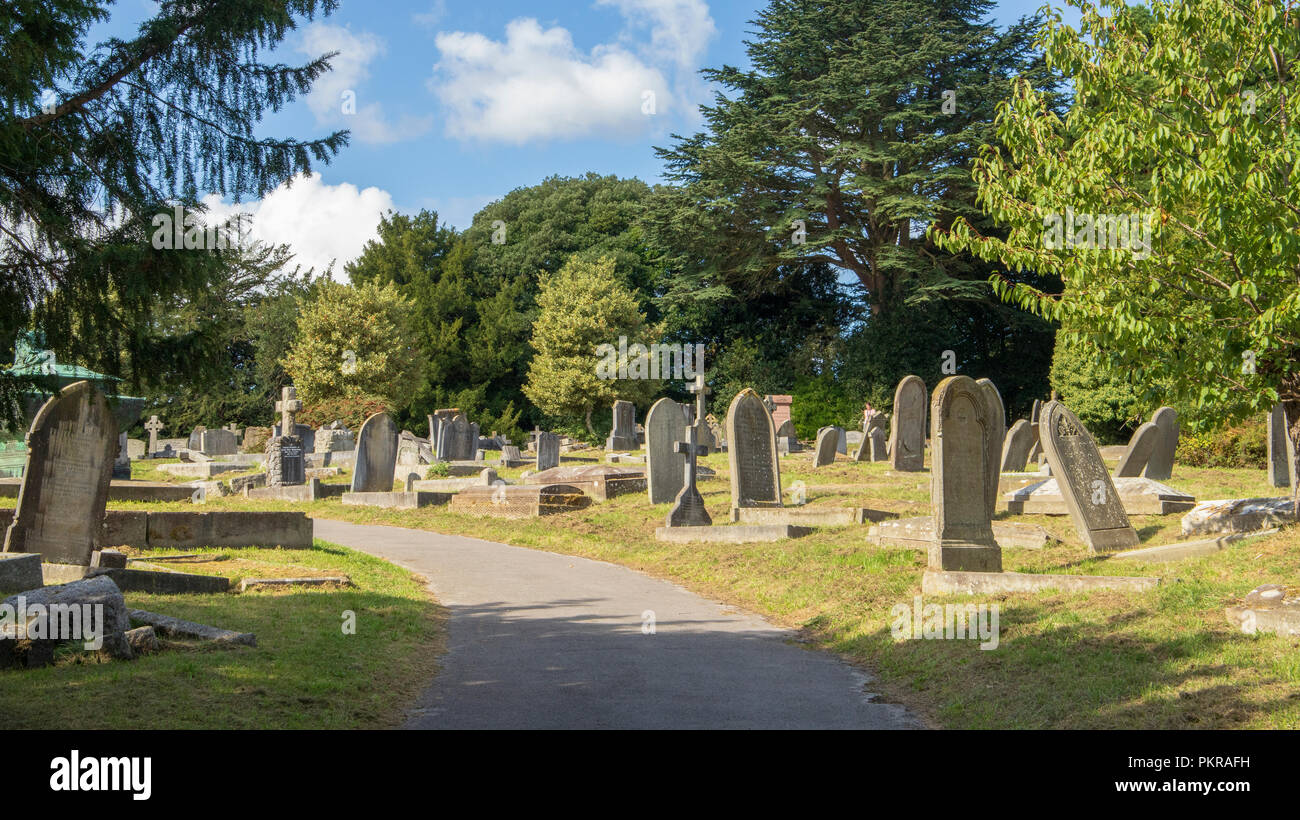 The Graveyard at Locksbrook Cemetery, Bath, United Kingdom Stock Photo ...