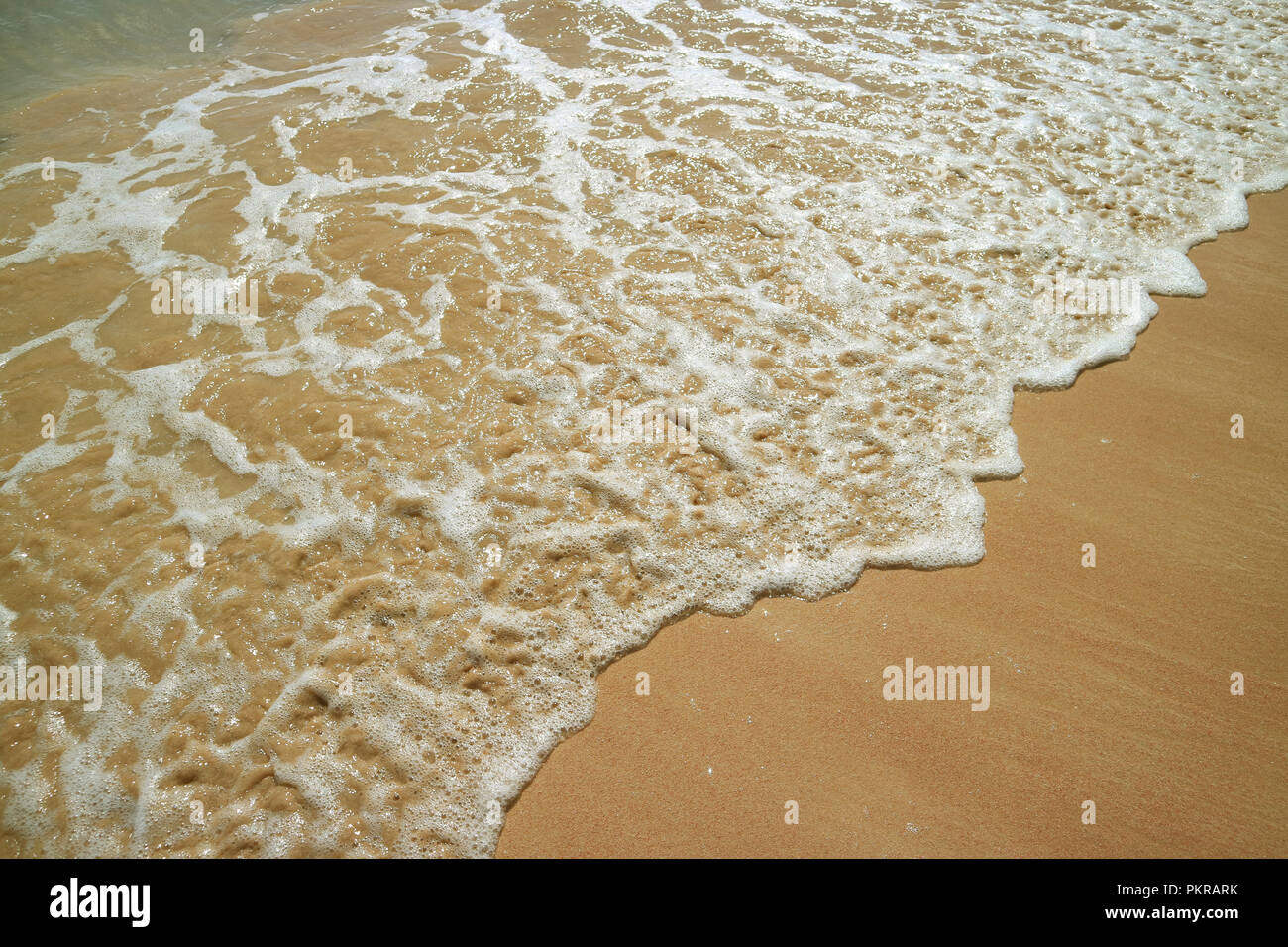 The Backwash and Sea Water Foam on Anakena Beach on Easter Island ...