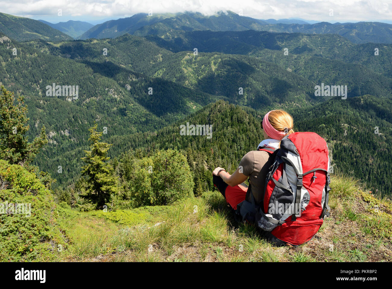 Treking in the mountains of the Borjomi-Kharagauli National Park in ...