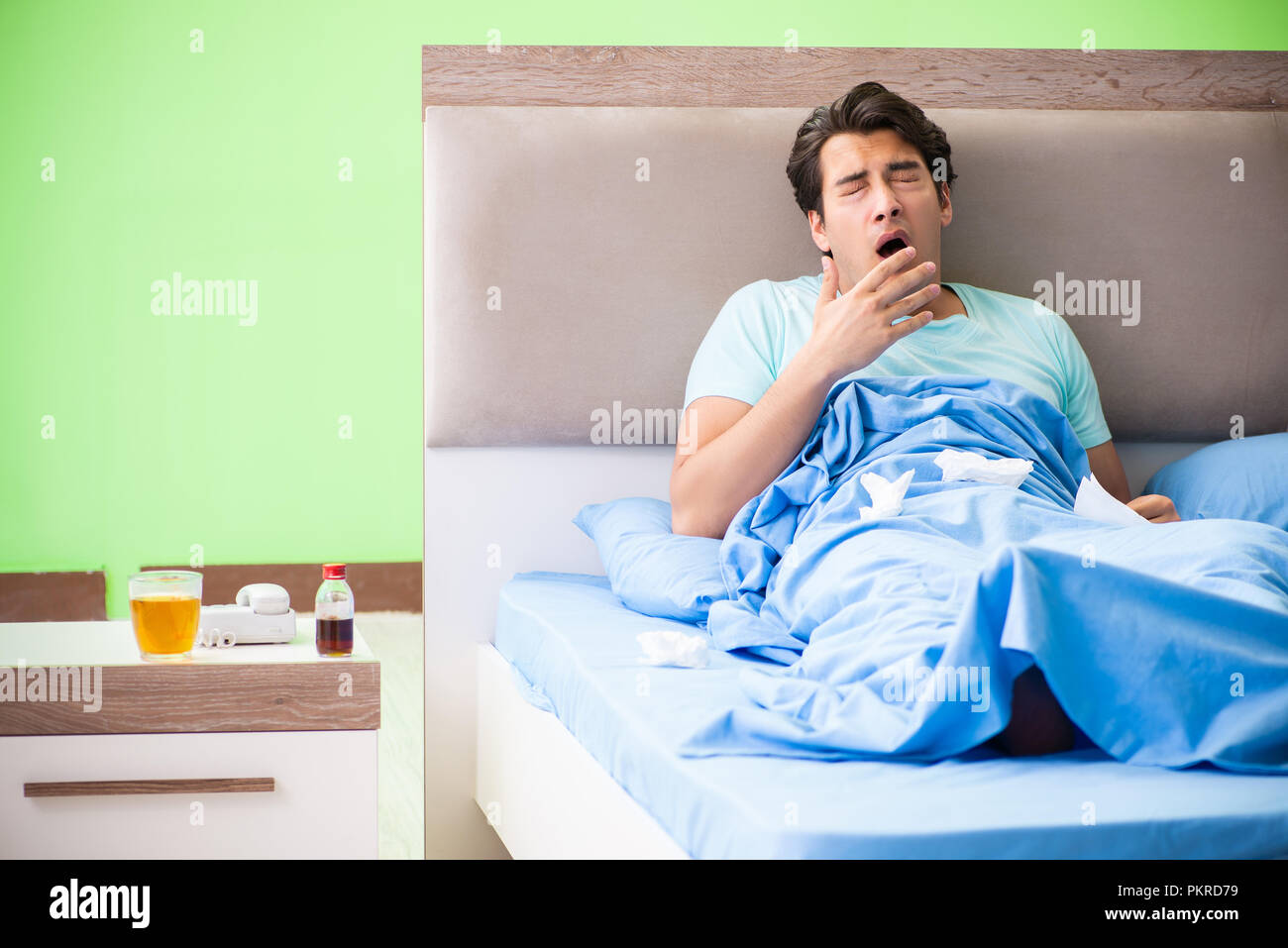 Man suffering from sleeping disorder and insomnia Stock Photo - Alamy
