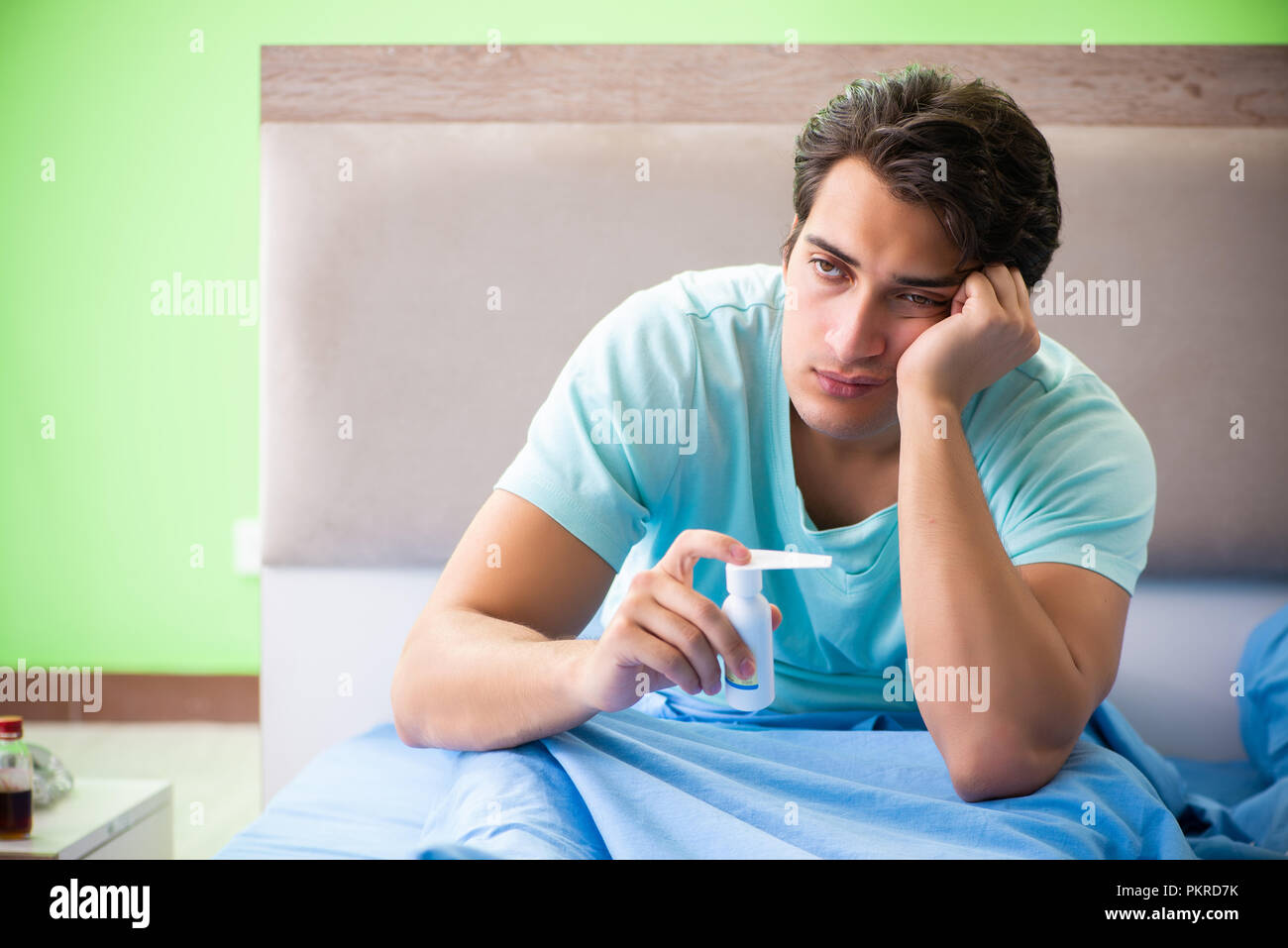 Man suffering from sleeping disorder and insomnia Stock Photo - Alamy