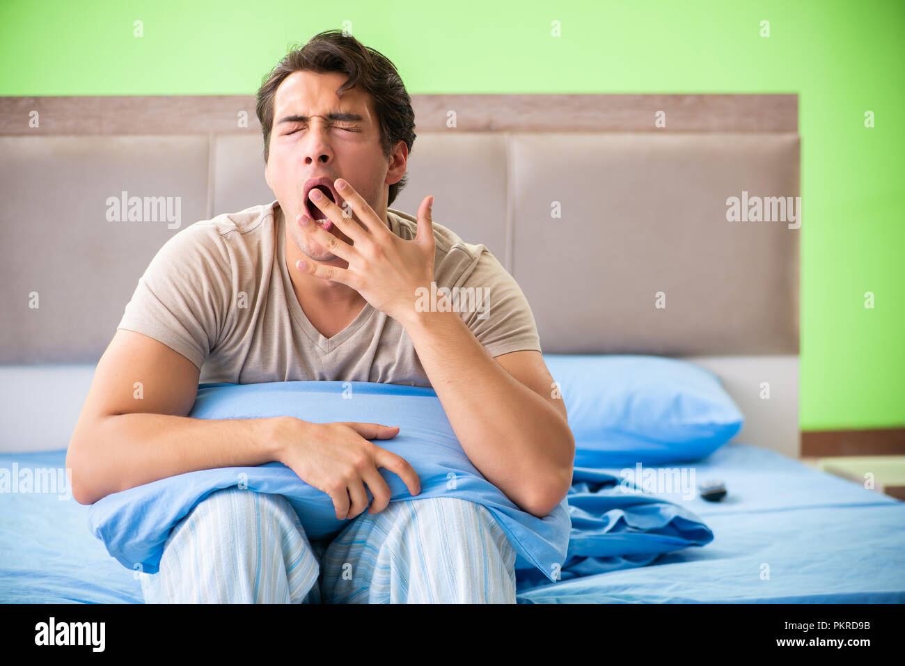 Man suffering from sleeping disorder and insomnia Stock Photo - Alamy