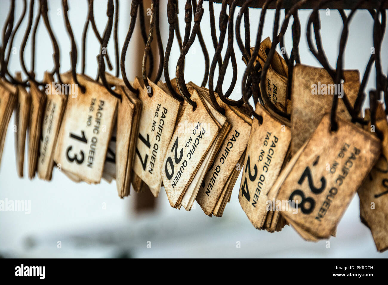Fishing tags used to figure out which fish belongs to which fisherman ...
