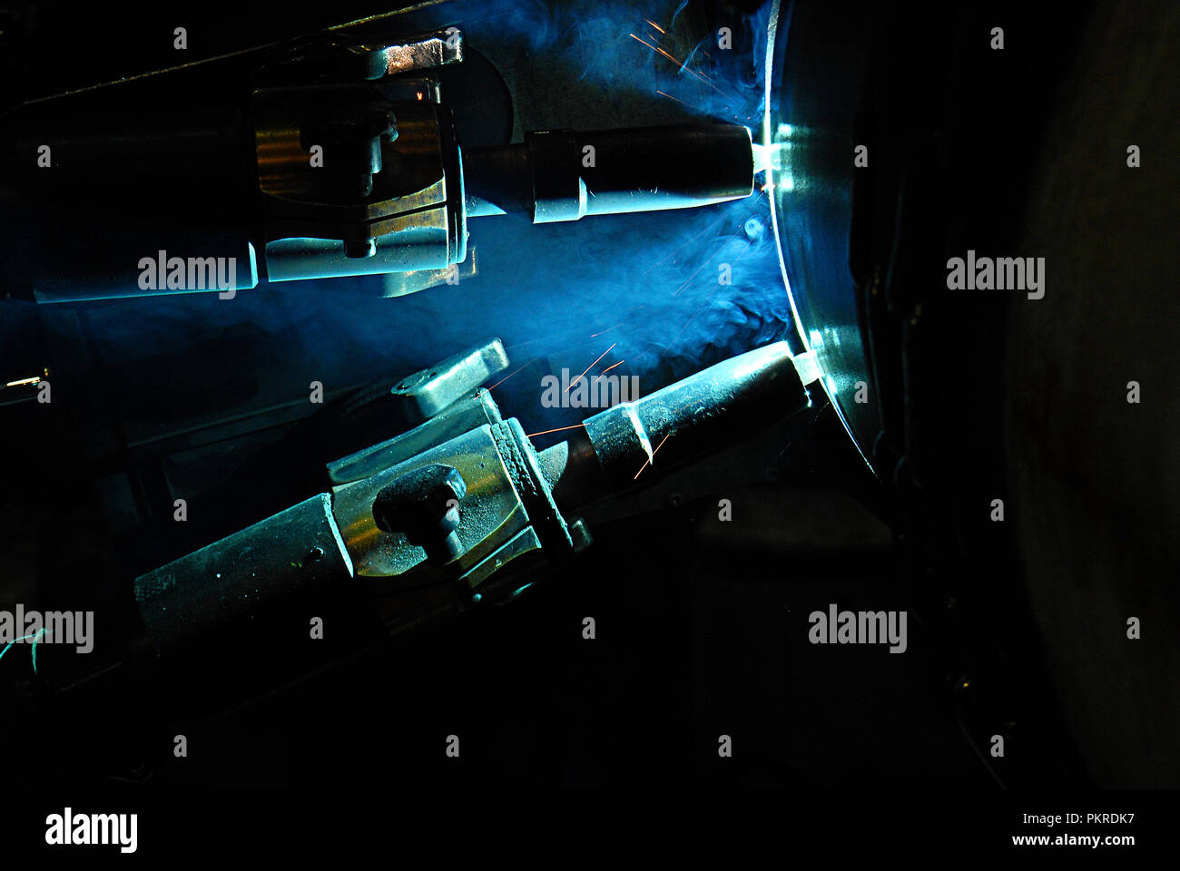 Offshore welding. Tube welding machine Stock Photo - Alamy