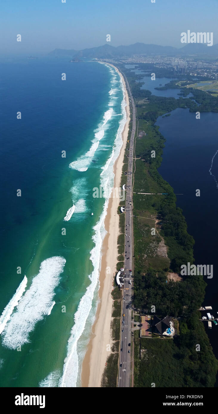 Long beaches. Wonderful beaches, Recreio dos Bandeirantes beach, city ...