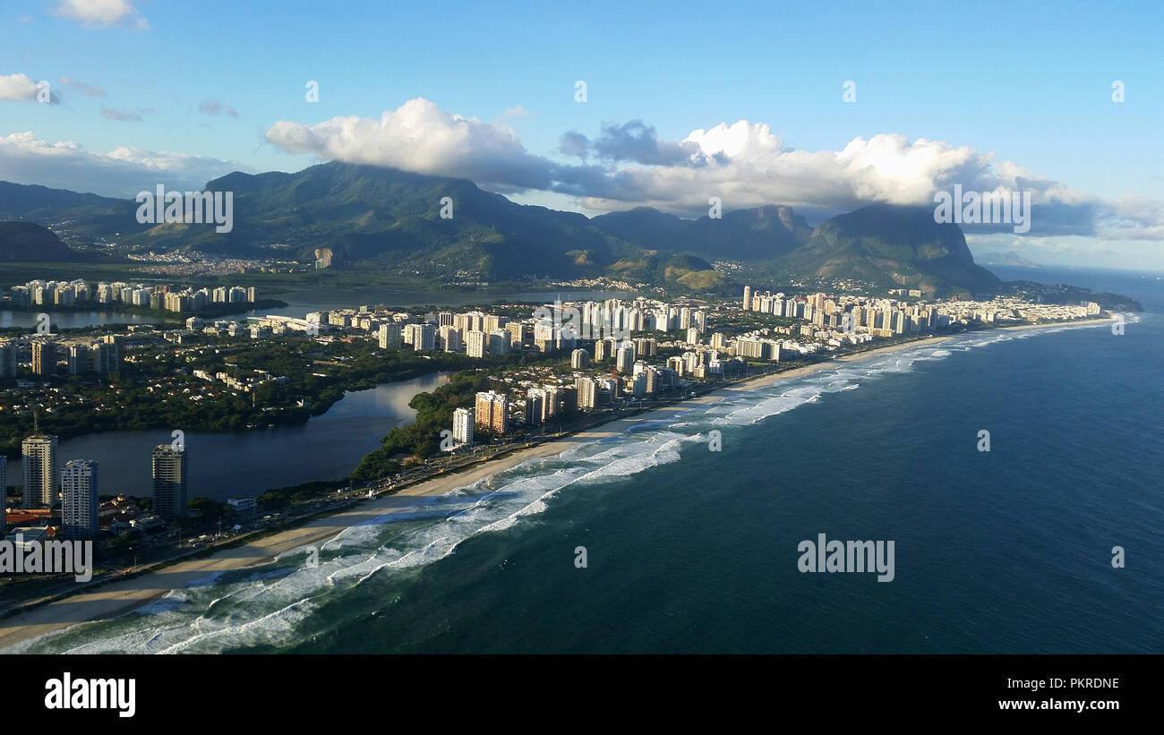Nice towns and wonderful beaches. Barra da Tijuca beach, the city of ...